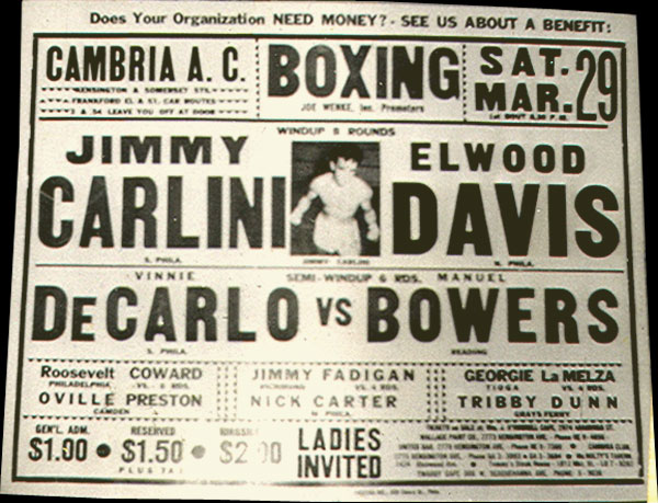 PHILLY BOXING HISTORY - Jimmy Carlini Ring Record