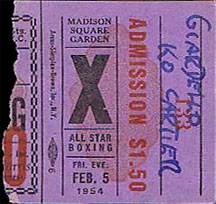 PHILLY BOXING HISTORY - Boxing Tickets - 1950s