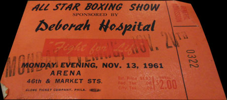 PHILLY BOXING HISTORY - Boxing Tickets - 1960s